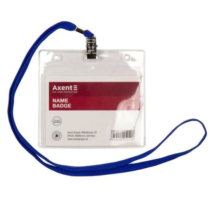 Axent horizontal 11,6*9,2cm, string, clear 4504-А ⏩ Купити Бейдж Axent horizontal 11,6*9,2cm ...